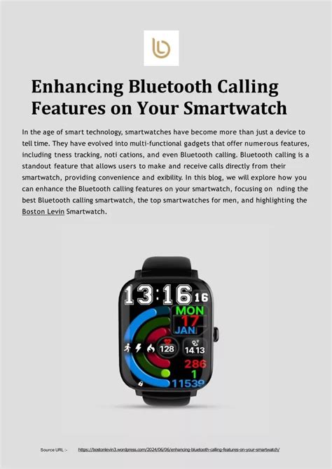 Ppt Smartwatch Enhancing Bluetooth Calling Features On Your Smartwatch Powerpoint Presentation