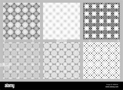 Geometrical Seamless Circle Pattern Background Design Set Abstract Vector Illustration Stock