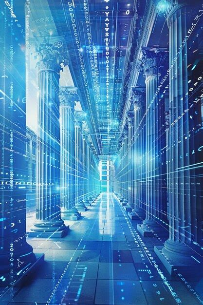 futuristic transformation of buildings through digital coding premium