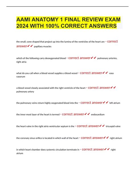 Aami Bundled Exam 2024 With 100 Correct Answer Stuvia Us