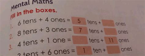 Fill In The Boxes 1 6 Tens 4 Ones 5 Tens Ones StudyX