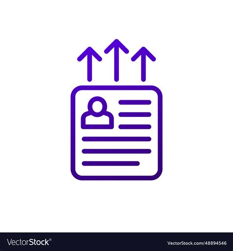 Export Personal Data Line Icon Royalty Free Vector Image