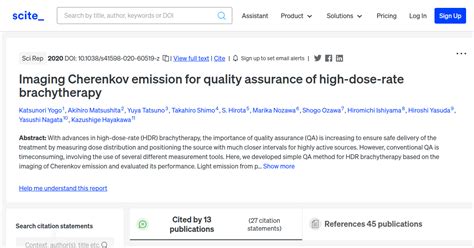 Imaging Cherenkov Emission For Quality Assurance Of High Dose Rate Brachytherapy [scite Report]