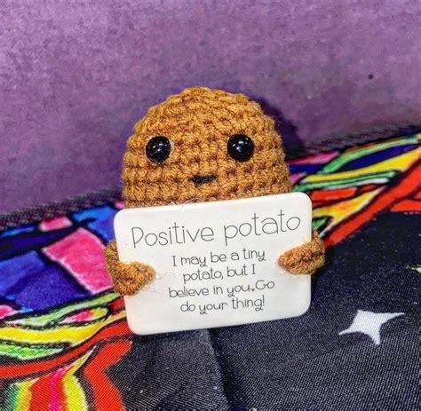 Crochet Positive Potato Happy Pals Plus Free Shipping Etsy