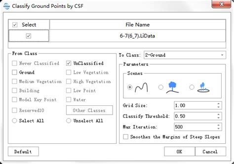 Classify Ground Points By Csf · Lidar360 User Guide