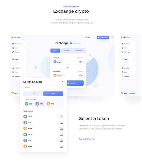 Narfex Crypto Platform Website Behance