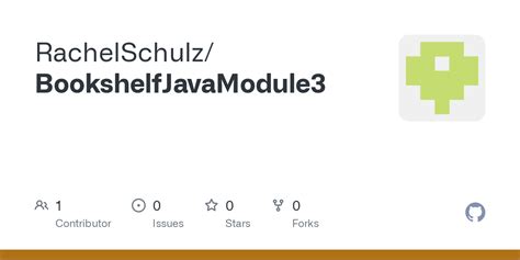 GitHub RachelSchulz BookshelfJavaModule