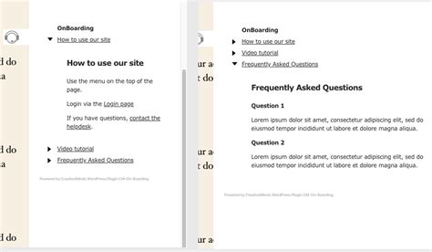 Wordpress Onboarding Plugin Cmob Free Version Tutorial Creativeminds Products Documentation