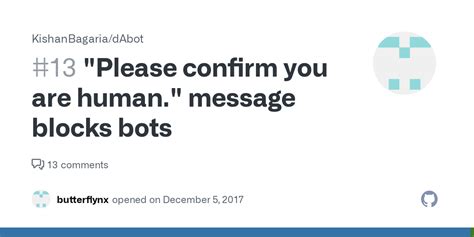 Please Confirm You Are Human Message Blocks Bots Issue