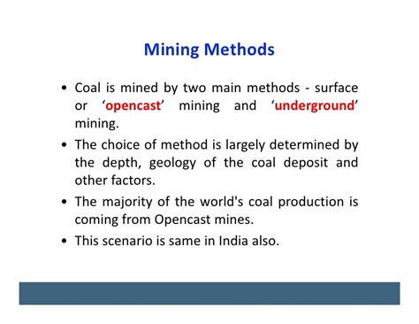 Mining Methods