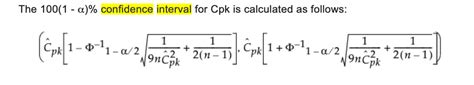 Confidence Intervals For Cpk Jmp User Community