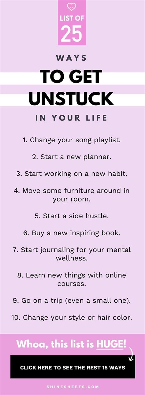 how to get unstuck in your life and start feeling motivated