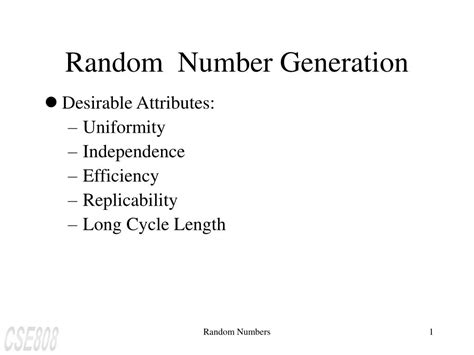 ppt random number generation powerpoint presentation free download id 1248532