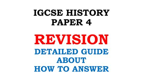 Igcse History Paper 4 Revision Guide Germany 1918 1945
