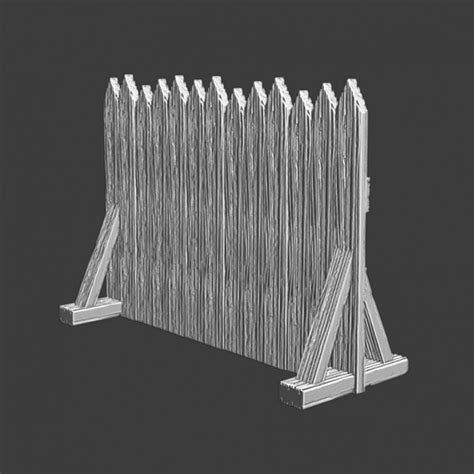 3D Printable Simple Movable Palisade For Sieges By Northern Crusades