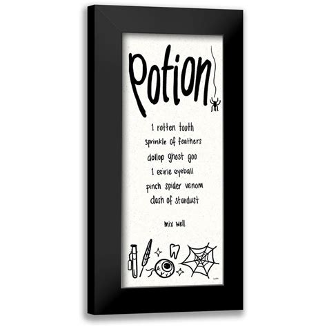 York Leah 8x14 Black Modern Framed Museum Art Print Titled Witches Potion Vii