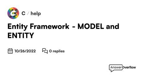 Entity Framework Model And Entity C