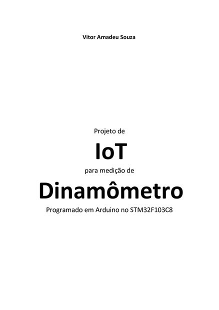 Projeto De Iot Para Medição De Dinamômetro Programado Em Arduino No