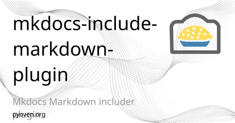 mkdocs include markdown plugin oven