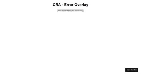 Cra Error Overlay Codesandbox