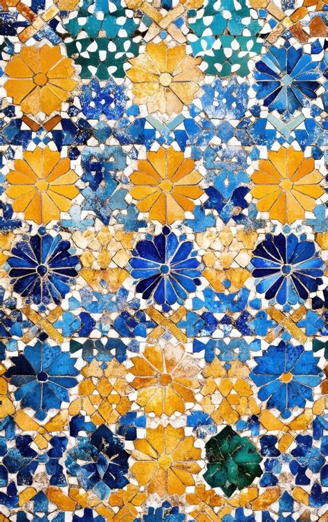 Moroccan Zellige Tile Patterns Texture Background Premium Ai Generated Image