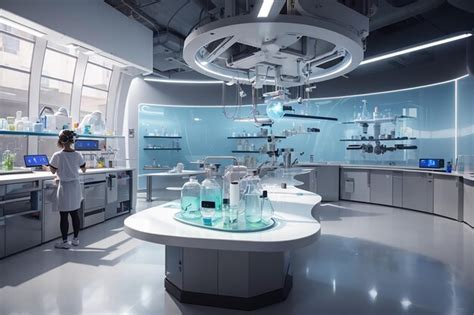 Premium Ai Image Virtual Reality Chemistry Labs Immersive Learning In Futuristic Classrooms