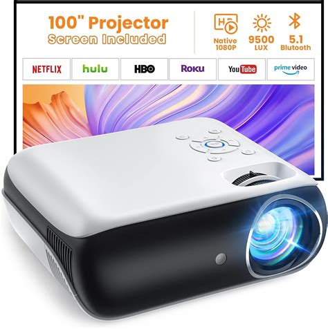 Buy Happrun Projector Native 1080p Bluetooth Projector With 100