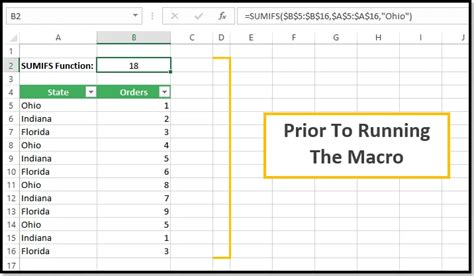 vba to show detail for a sumifs function