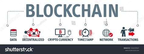 Block Chain Banner Crypto Currency Concept เวกเตอร์สต็อก ปลอดค่าลิขสิทธิ์ 1036939507