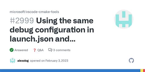 Using The Same Debug Configuration In Launchjson And Cmakedebugconfig · Microsoft Vscode Cmake