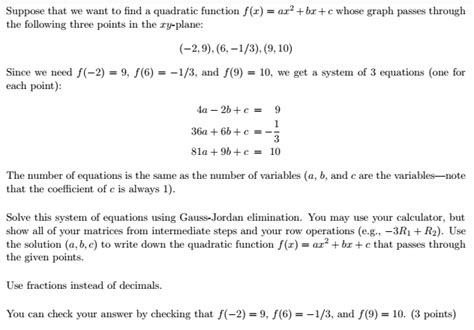Suppose That We Want To Find A Quadratic Function F Chegg Com