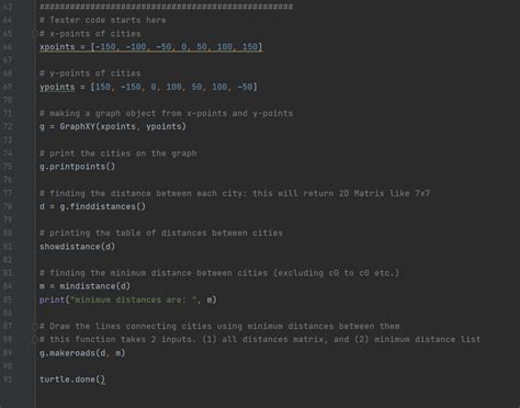 solved objective we want to construct the cities graph and