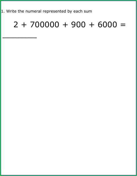 Expanded Form Math Worksheets Printable And Enjoyable Learning