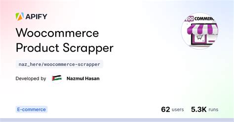 Woocommerce Product Scrapper Api In Python · Apify