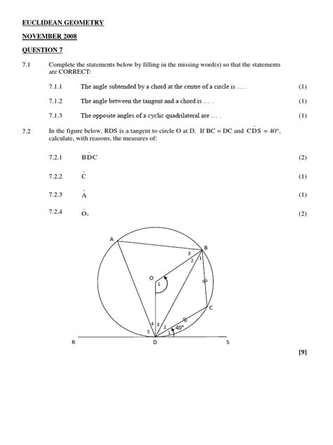 Euclidean Geometry Pdf Circle Perpendicular