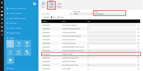 enabling federated authentication administration configuration and customization