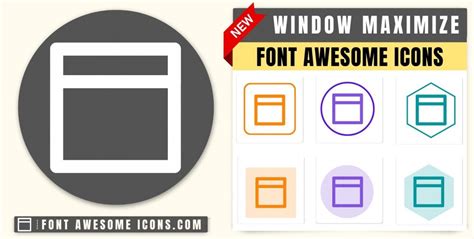Font Awesome Window Maximize Icon Expand Enlarge Full Screen