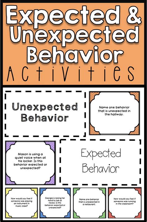 Expected And Unexpected Behavior Activities For Social Skills Lessons