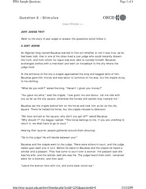 Fillable Online PISA Sample Questions Fax Email Print PdfFiller