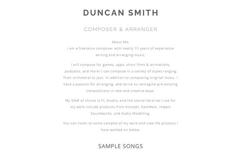 Duncan Smiths Portfolio