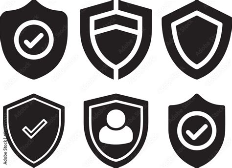 Security Shield Symbols Set Of Security Shield Icons Security Shields