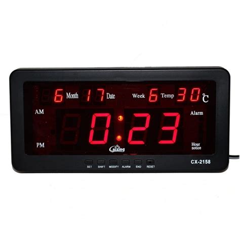 ГОЛЯМ Led СВЕТЕЩ електронен дигитален стаен настолен часовник Cx 2158