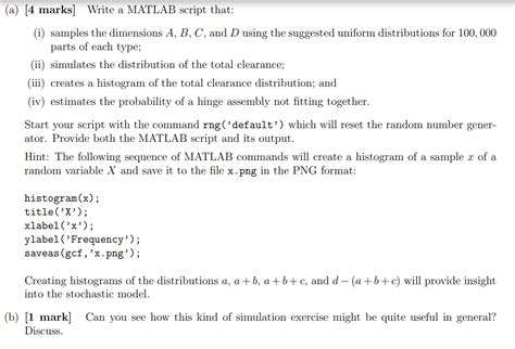 Solved A 4 Marks Write A Matlab Script That I Samples