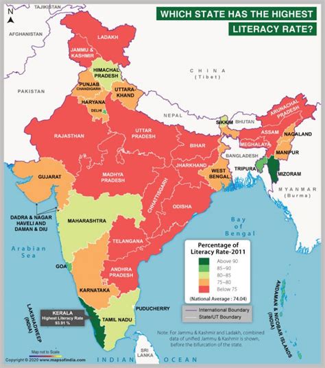 Which State Has The Highest Literacy Rate Answers
