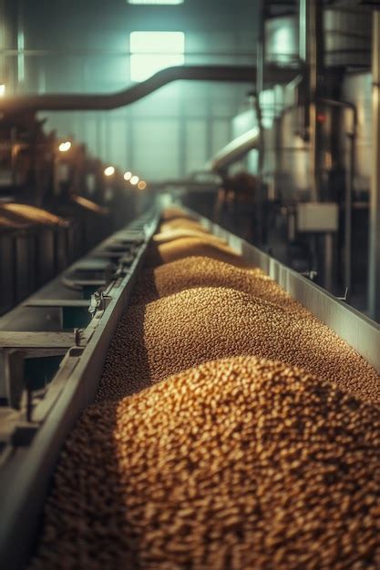 Automated Grain Sorting System In Action Premium AI Generated Image