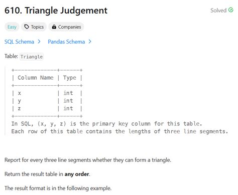 610 Triangle Judgement