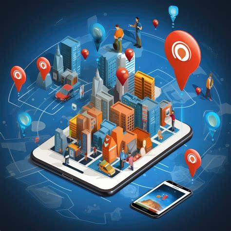 Premium Ai Image Geofencing And Location Based Marketing Concept