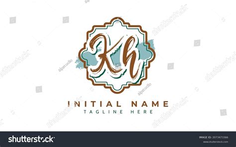 Kh Initials Handwriting Logo Vector Stock Vector Royalty Free 2073473366 Shutterstock