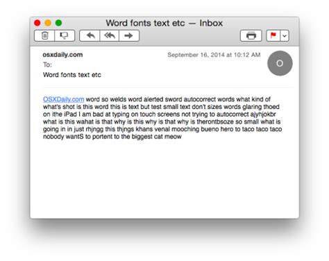 How To Change The Mail Font Size In Mac OS X