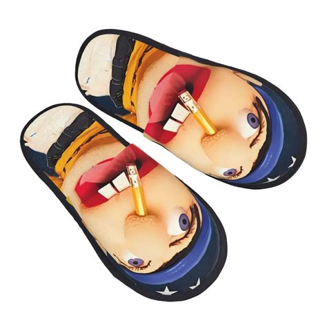 Defioc Sml Jeffy Print Cozy Slippers Indoor For Women And Men Soft Plush Warm Slip On Slippers